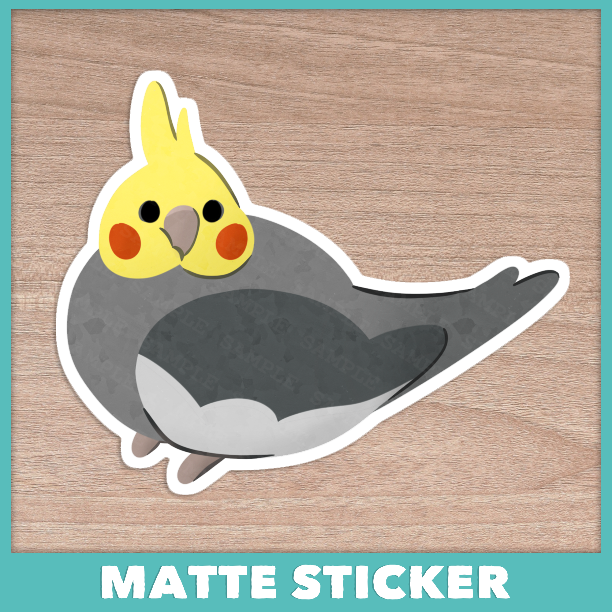 Puffy Crystal Cockatiel Sticker – Fish & Chirps